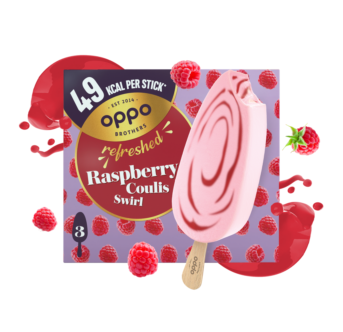 Raspberry Coulis Swirl | Refreshed | Oppo Brothers
